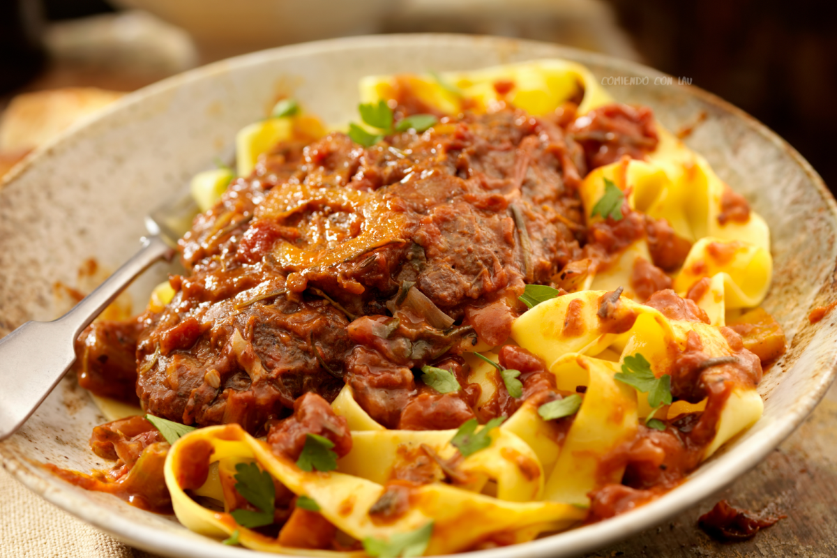 Gran Receta De Carne Italiana Ragú De Carne Con Pasta Delicioso | La